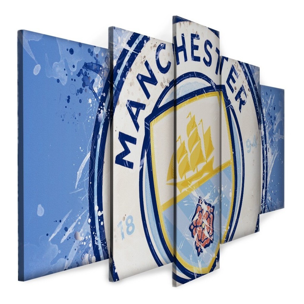 Quadro Decorativo Sala Quarto Escritório Manchester City | Shopee Brasil