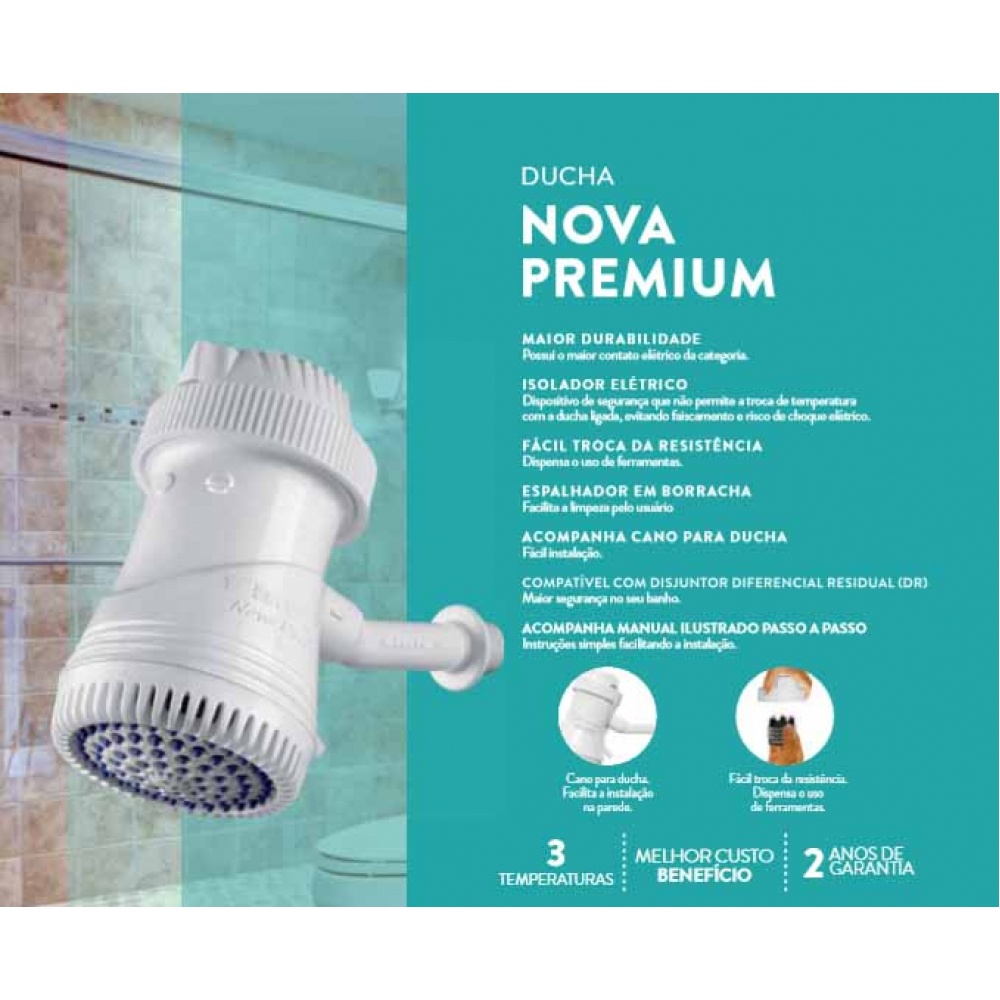 Chuveiro Nova Ducha Premium 220v 5.500w Dp255 Sintex | Shopee Brasil