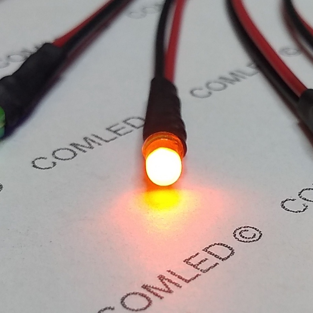 5x Mini Led 3mm Difuso Montado Pronto Para Usar Em 12v - pacote 5 Mini ...