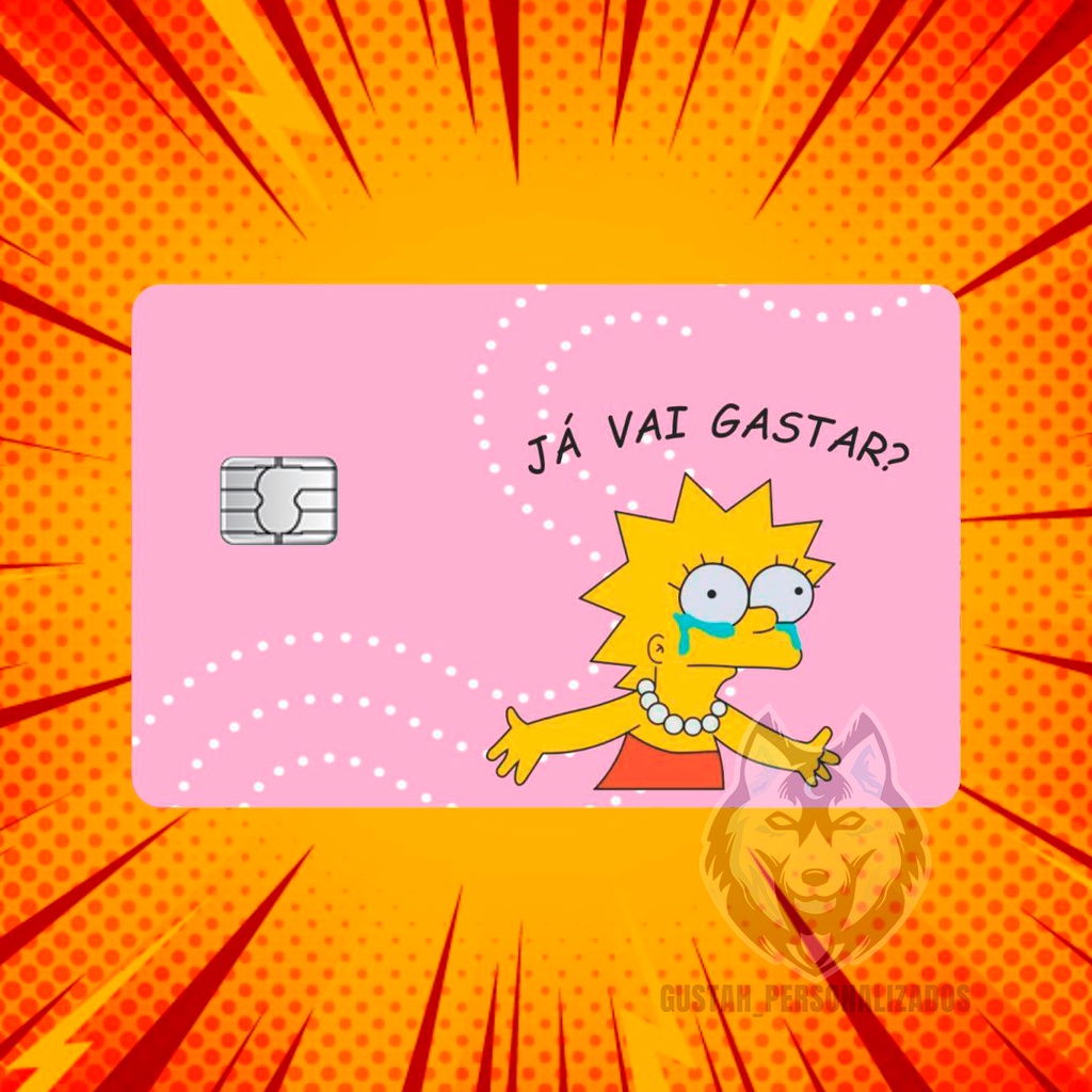 Adesivo para Cartão de Crédito e Débito, Skin com o tema The Simpsons ...