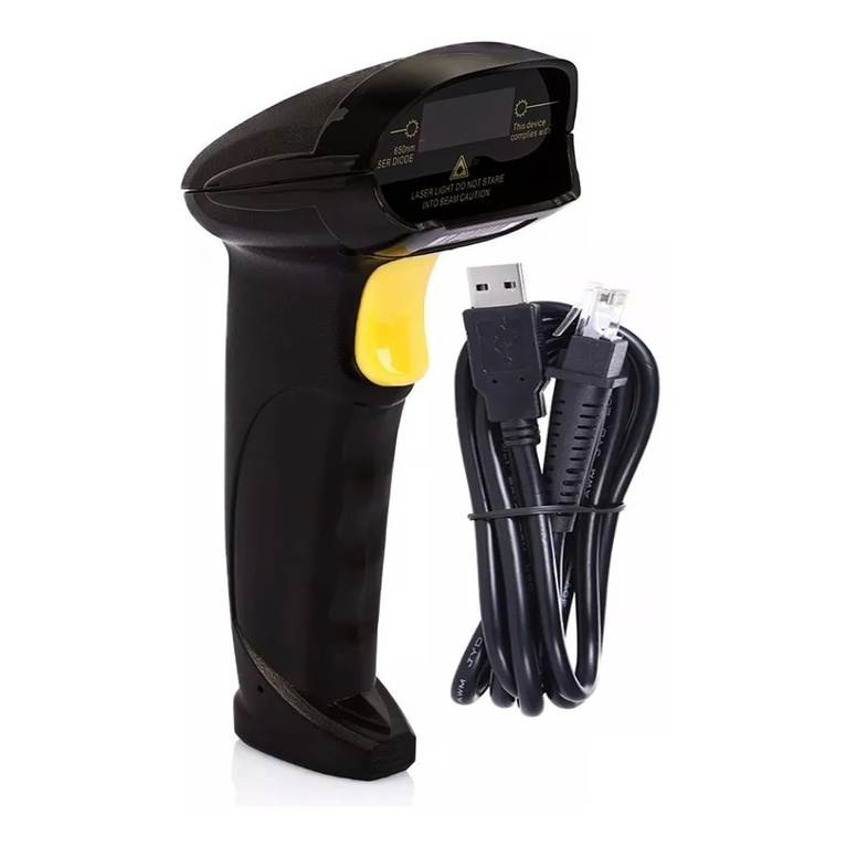 Leitor Código De Barras Com Fio Bar Code Scanner | Shopee Brasil