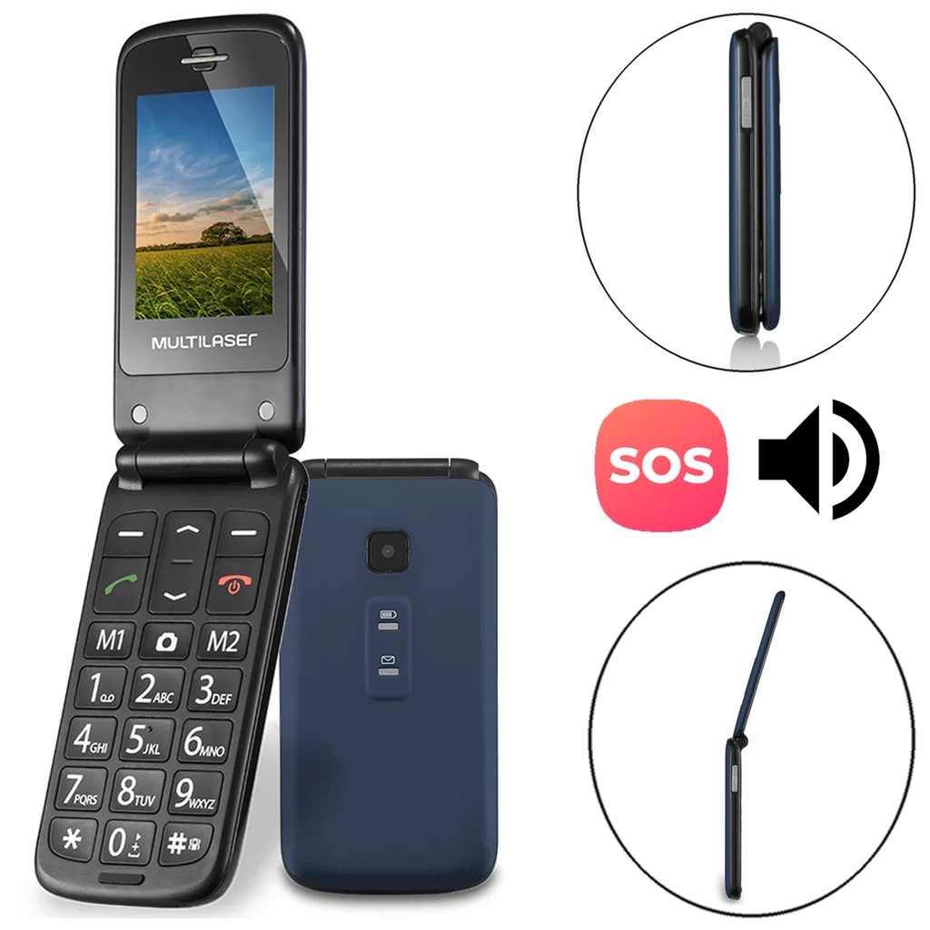 Celular de Idoso Flip Vita Dual Chip Bluetooth Ultra Bateria | Shopee Brasil