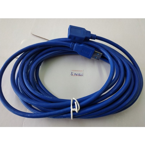 Cabo Usb 3.0 Macho Fêmea Extensor 5 Metros Superspeed Usb | Shopee Brasil