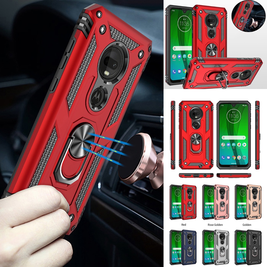 Capa Armadura Anti-Impacto Com Anel De Suporte Para Motorola Moto G7 G7 Plus G6 G8 G8 Plus ...