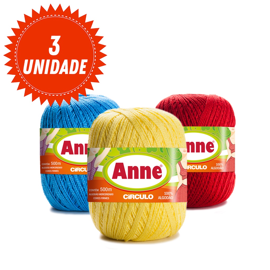 Linha Anne 500 Círculo S/a - Kit com 3 unidades | Shopee Brasil