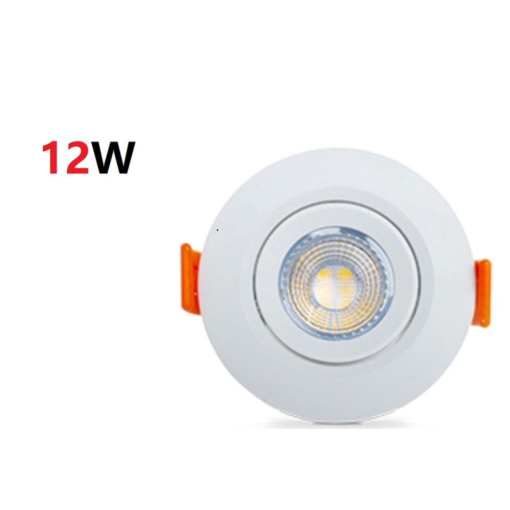 Spot LED 12W Redondo Embutir Direcionável BIVOLT BRANCO FRIO / BRANCO ...