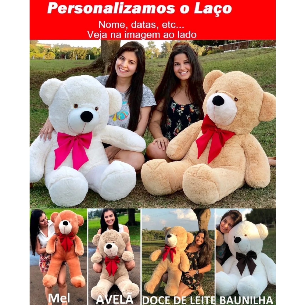 Urso Gigante Pelúcia Grande Teddy 1 10 Metros Personalizado Varias