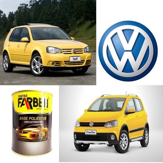 Tinta Poliéster Amarelo Imola VW 900ML FARBEN 03/08 | Shopee Brasil