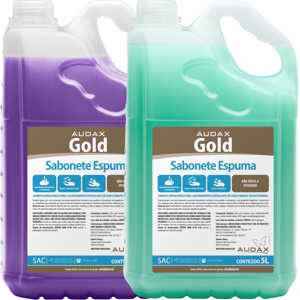 Sabonete Espuma Audax Gold 5 Litros | Shopee Brasil