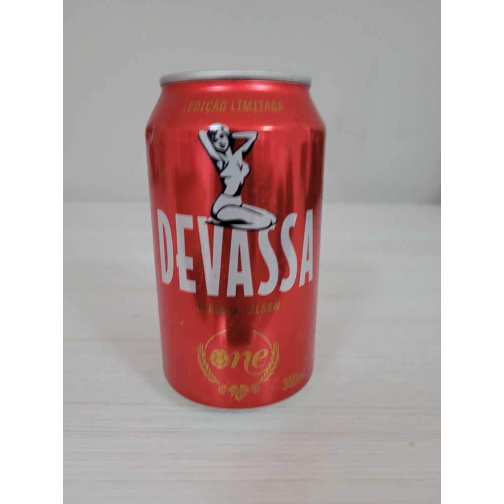 lata coleção cerveja Devassa One (vermelha) - 350ml | Shopee Brasil