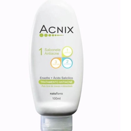 Sabonete Anti-Acne Com Enxofre Acnix 100ml - Combate cravos e espinhas ...