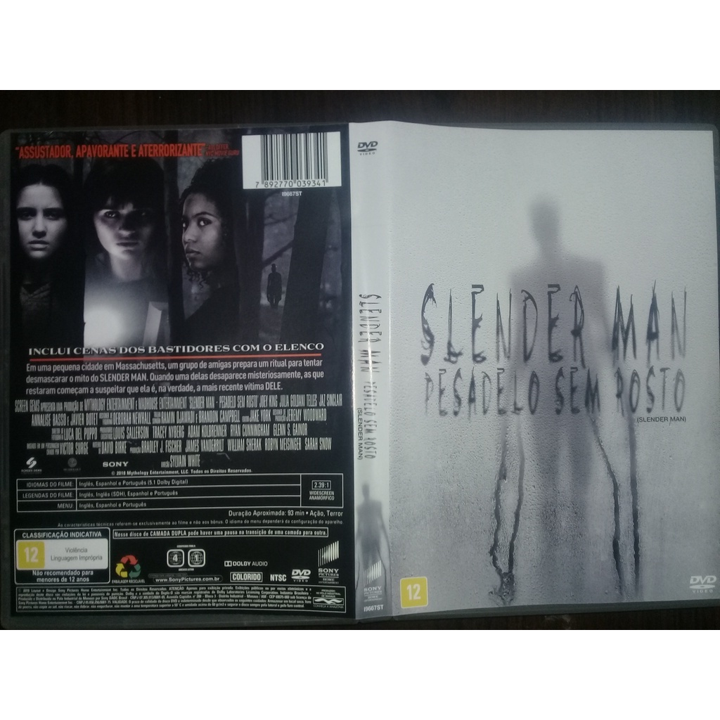 DVD ORIGINAL - FILME - SLENDER MAN - PESADELO SEM ROSTO | Shopee Brasil