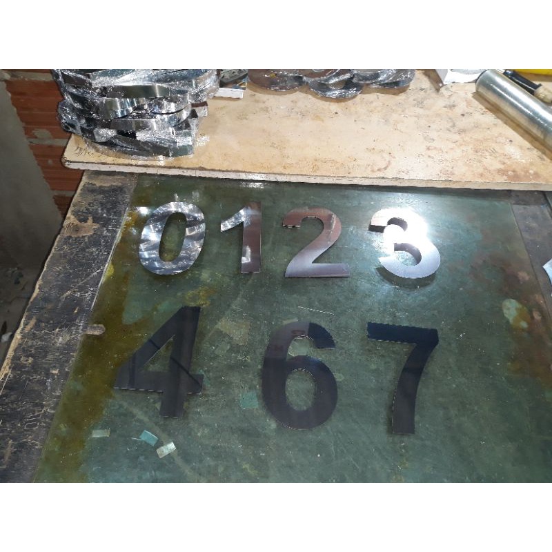 Número de 15 cm Para Residências EM Aço Inox, ( FACE ) | Shopee Brasil