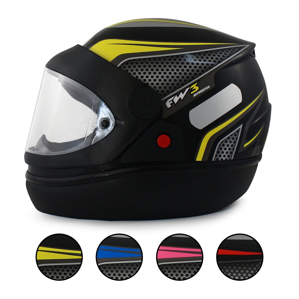 Capacete Moto Integral FW3 Automatic San Marino Viseira Cristal Forro ... Capacete Moto Integral FW3 Automatic San Marino Viseira Cristal Forro ...