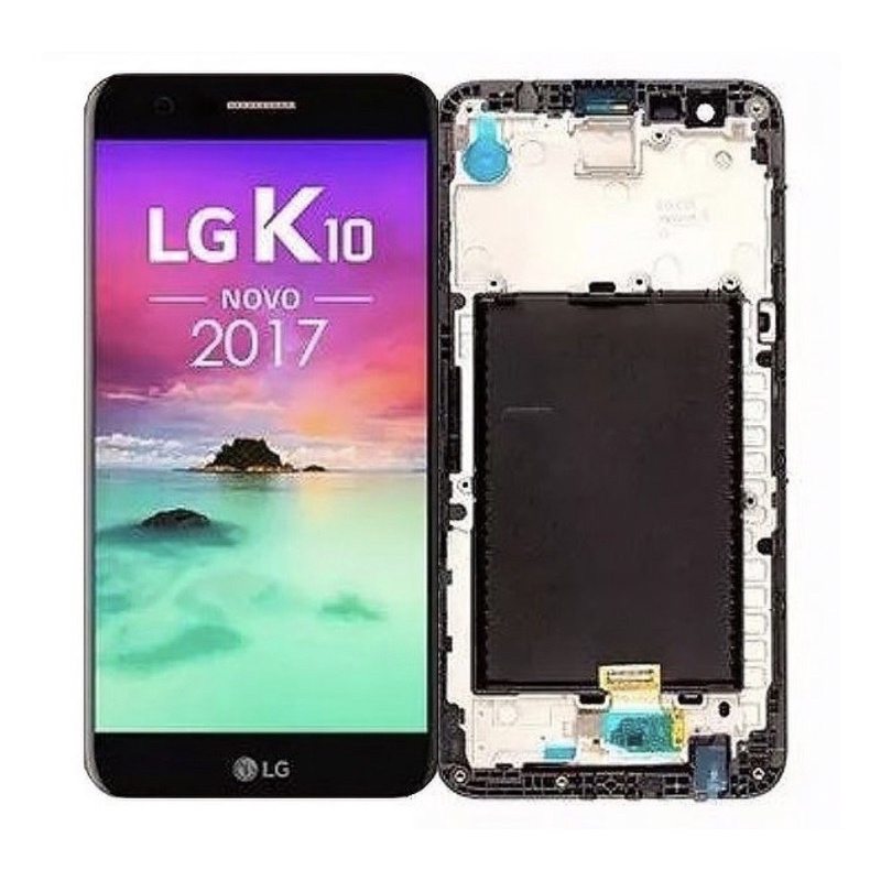 TELA FRONTAL TOUCH DISPLAY LG K10 2017 COM ARO COMPATÍVEL COM LG k10 ...