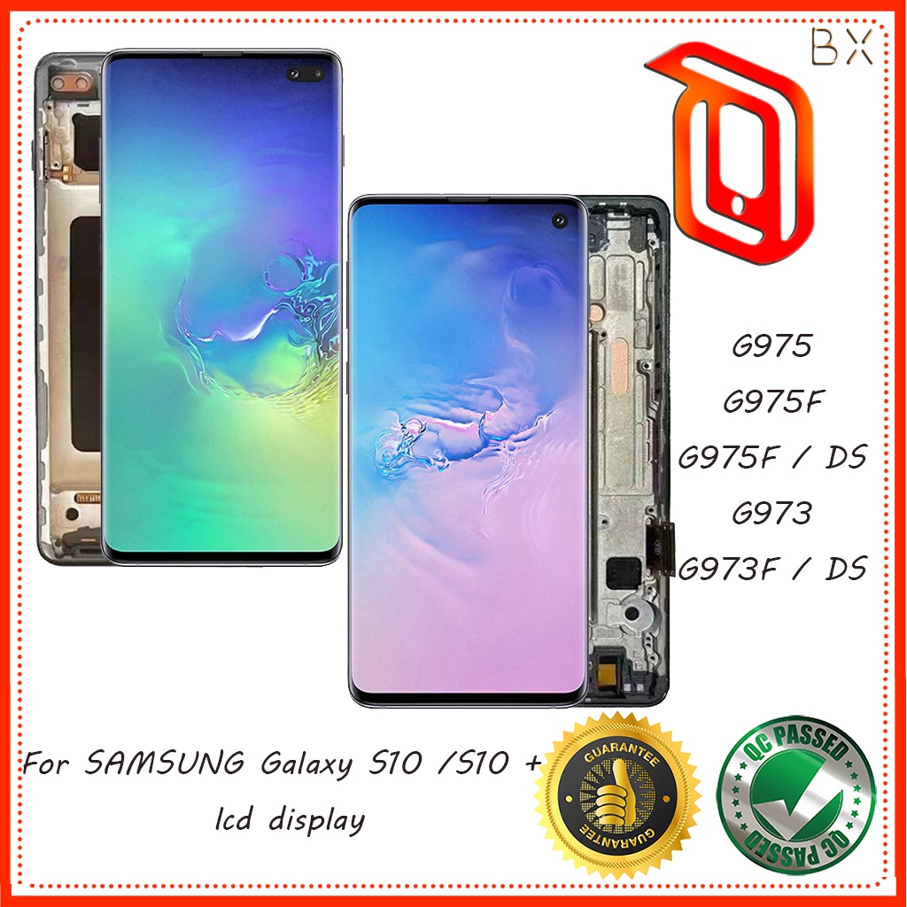 Frontal Tela Touch Display for SAMSUNG Galaxy s10 S10 + G975F/DS G973 ...
