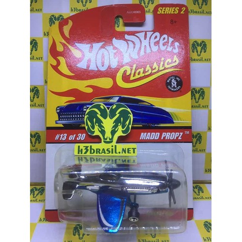 Bx106 Hot Wheels Classics Aviao Madd Propz Azul H3br | Shopee Brasil