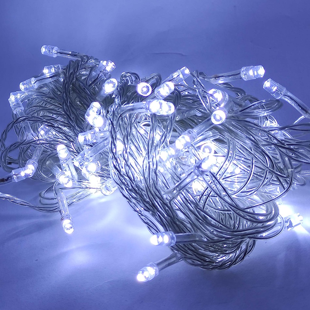 Pisca Pisca de Led Fio Transparente 100 lâmpadas de Led 9 metros 8 ...