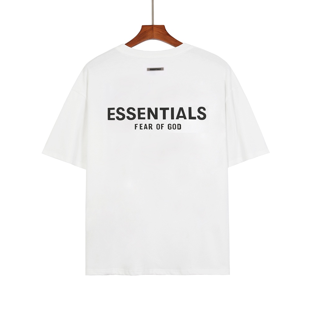 FEAR OF GOD FOG linha dupla ESSENTIALS letras gravadas manga curta ...