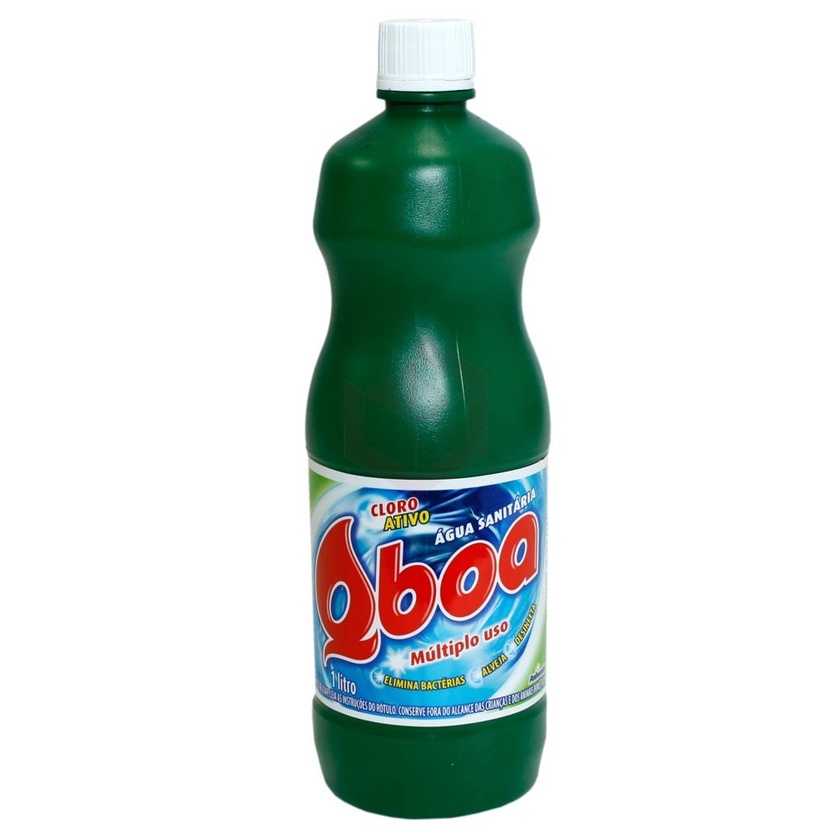 Agua sanitaria QBOA 12 unidades de 1L | Shopee Brasil
