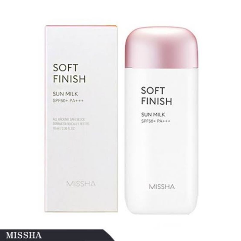 Soft Finish Sun Milk SPF50+ PA+++ Missha 70ml | Shopee Brasil