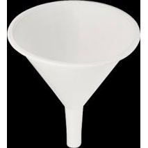 Funil Plástico Simples Tritec 12,5cm Branco Haste Super Fina ...
