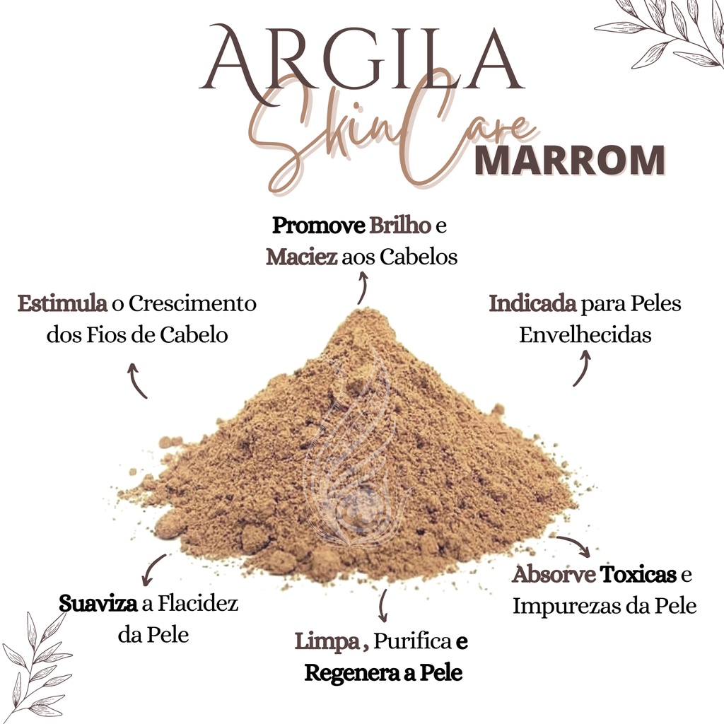 Skin care Argila Verde Branca Preta Rosa Dourada Marrom Cinza100 ...