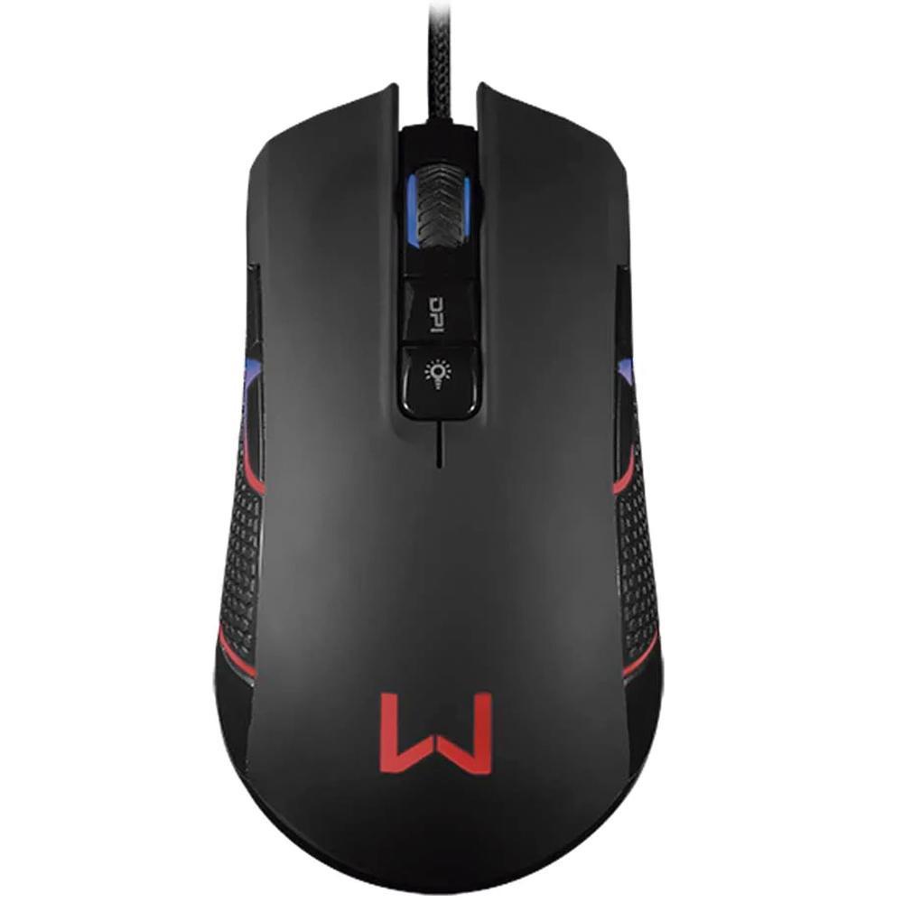 Mouse Gamer Multilaser Warrior MO275 4000DPI RGB 9 Botoes Preto ...