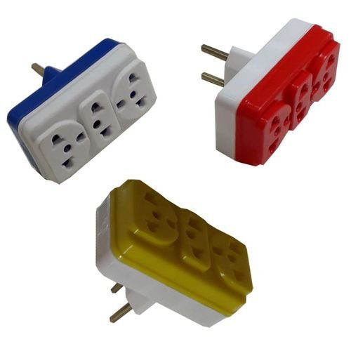 Kit 10 Adaptador T Tomada Multiuso Plug Elétrico 10A Formato T Em L ...