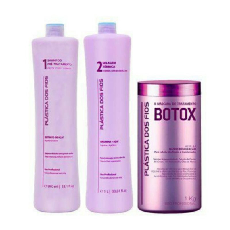 Kit Progressiva Plástica Dos Fios + Botox Original | Shopee Brasil
