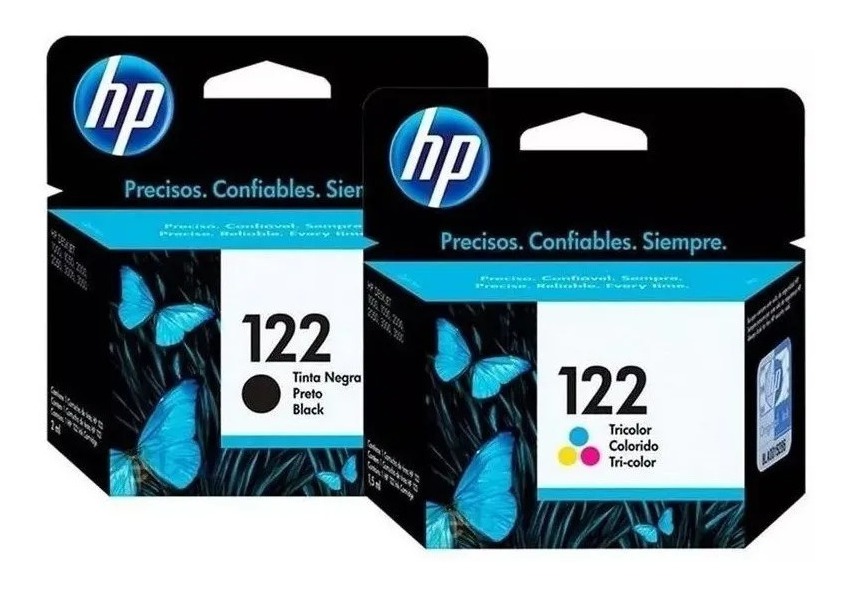 Combo Cartuchos de Tinta HP 122 Preto + HP 122 Tricolor NF-e | Shopee ...