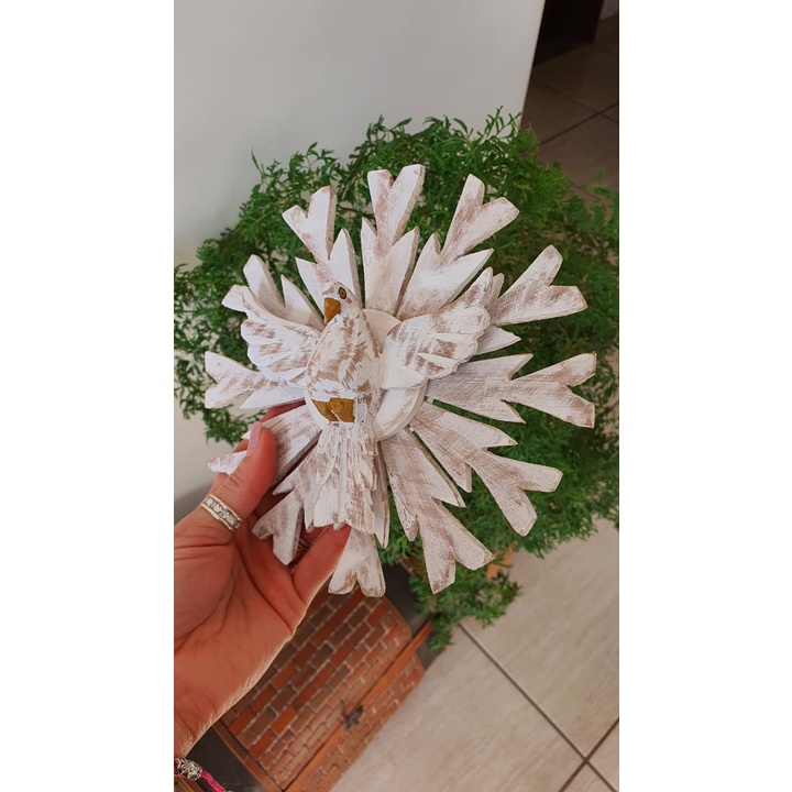 Divino Resplendor em Madeira - 20 x 20 cm - Artigo Religioso - Cátolico ...