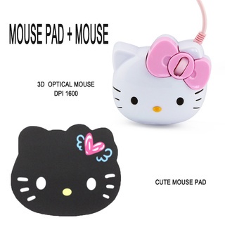Mini 2.4G Hz Hello kitty mouse Mini-USB óptica mouse Wireless Hello ...