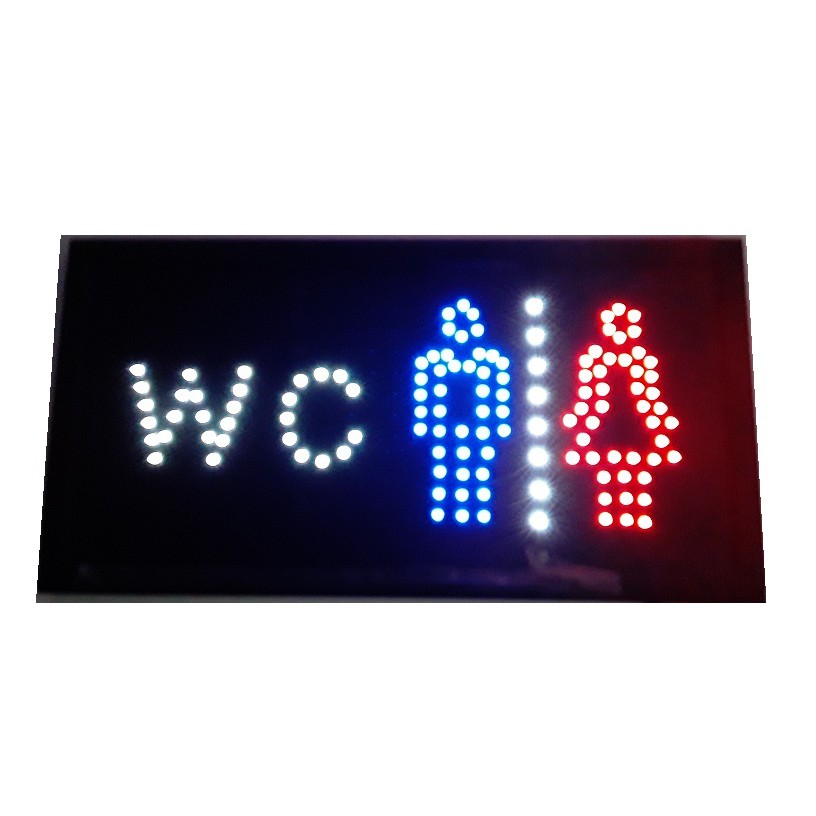 Letreiro Escrito WC em Led Painel Luminoso 110 Volts otima Visualização ...