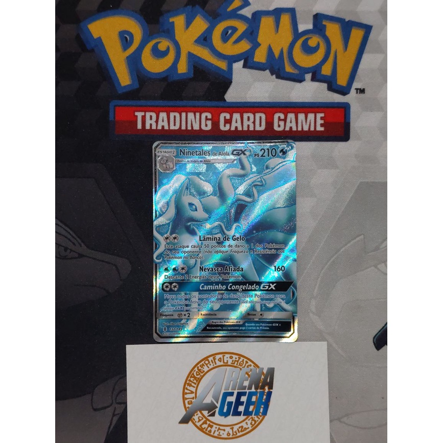 Carta Pokémon Ninetales de Alola-GX (132/145) Ultra Rara Guardiões ...