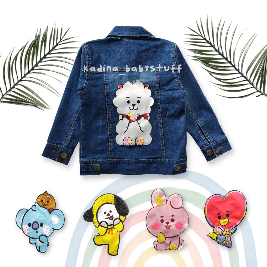 Jaqueta MOTIF CHIMMY COOKY TATA BT21 LED JEANS/Feminina BTS | Shopee Brasil