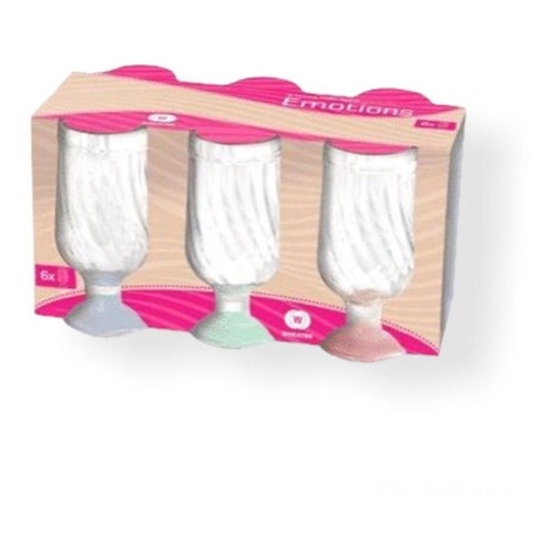 Jogo De Taças De Vidro 225 Ml Emotions Colors Wheaton | Shopee Brasil