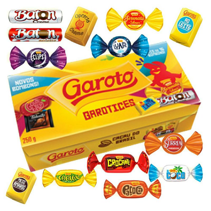 Bombom GAROTO Sortidos - Caixa 250g (aproximadamente 16 bombons ... Bombom GAROTO Sortidos - Caixa 250g (aproximadamente 16 bombons ...