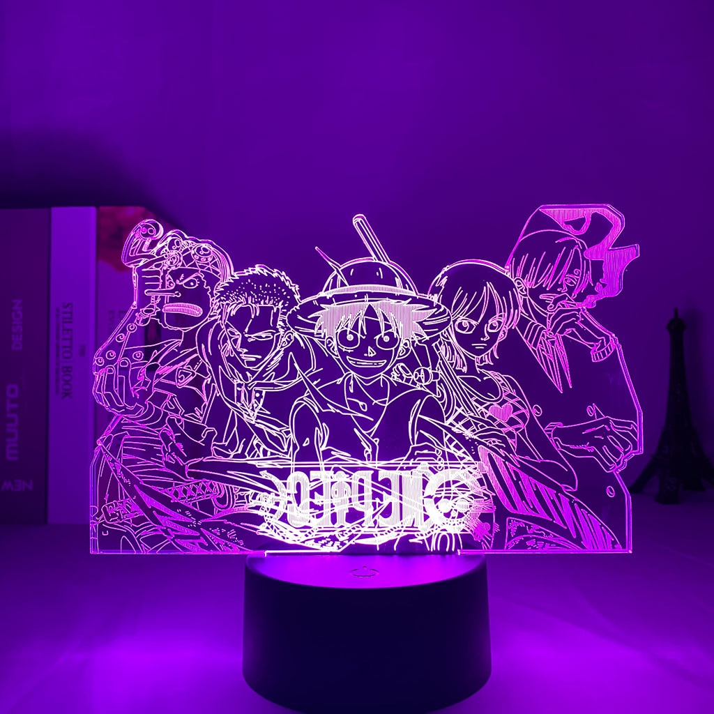 Grupo Anime One Piece Led Night Light Para Kids Room Decor One Piece ...