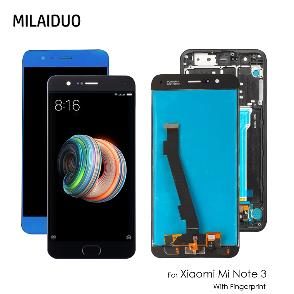 Tela Frontal Para Xiaomi Mi Note 3 Display Lcd + Touch Screen Digitador ...