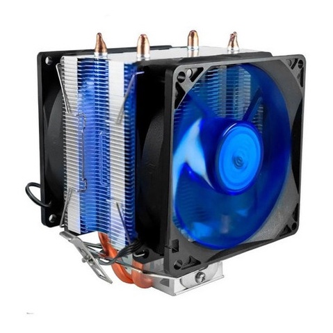 Cooler Duplo Cpu Dual Fan Pc Intel Amd 775 1366 1151 1155 1156 AM2 AM3 ...