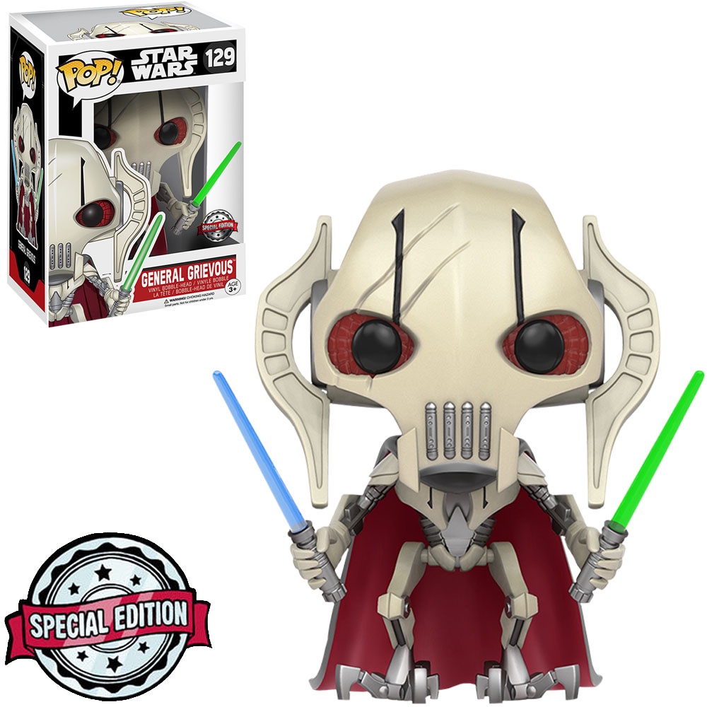 FUNKO POP STAR WARS EXCLUSIVE - GENERAL GRIEVOUS 129 NOVO ORIGINAL ...