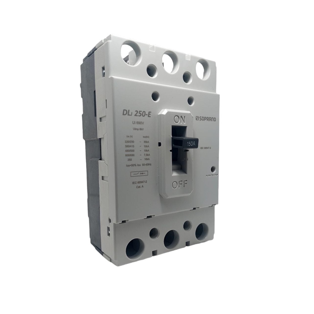 Disjuntor Caixa Moldada 3 Polos 150A DLj250-E SOPRANO | Shopee Brasil