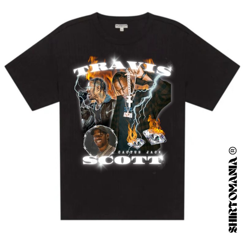 Camiseta Travis Scott Cactus Jack - bootleg - t-shirt unissex básica ...