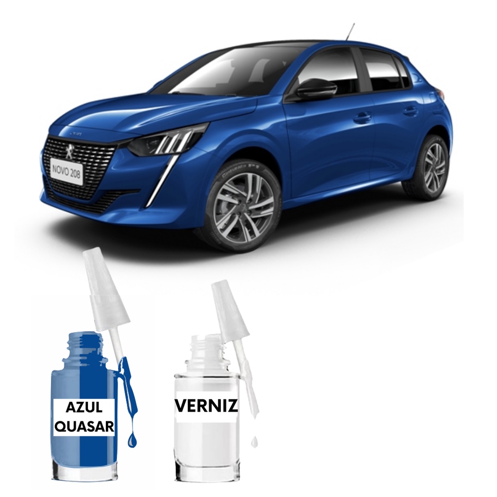 Tinta Tira Risco Automotivo Peugeot 208 Azul Quasar 2020 2021 2022 ...