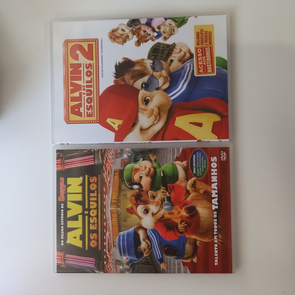 DVD Alvin e os Esquilos 1 e 2 | Shopee Brasil
