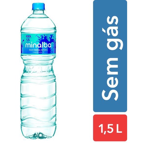 Kit com 8 garrafas de agua mineral MINALBA 1.5 Litros cada garrafa ...