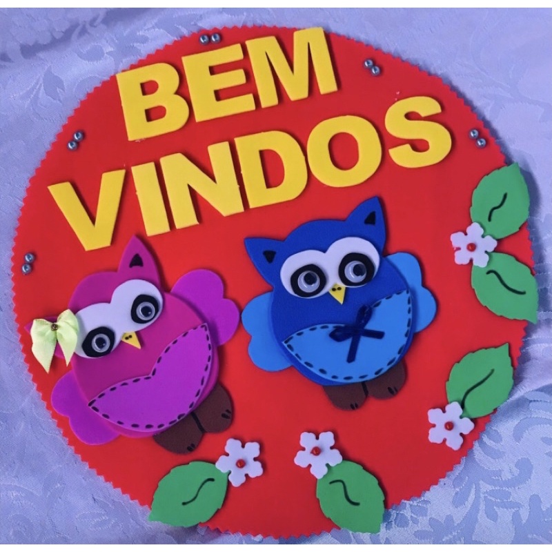 Placa Bem Vindos - Coruja | Shopee Brasil