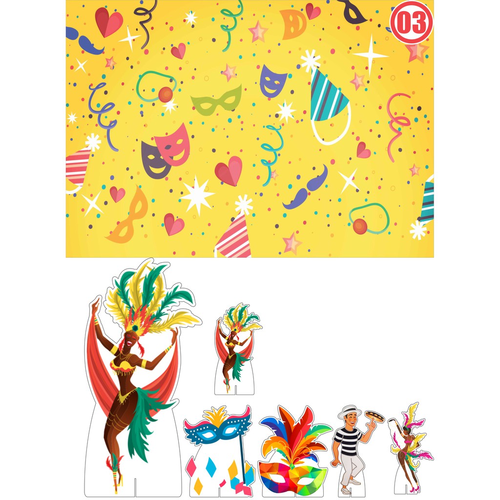 Mini Kit Display + Painel Festa Carnaval | Shopee Brasil