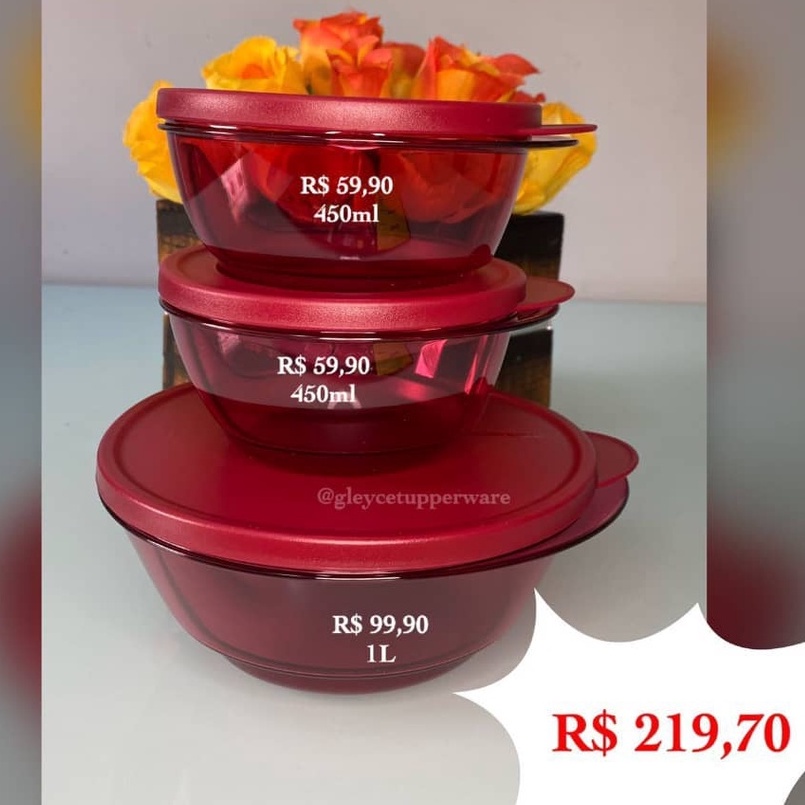 Kit Tigelas Design 3 Peças TUPPERWARE® | Shopee Brasil